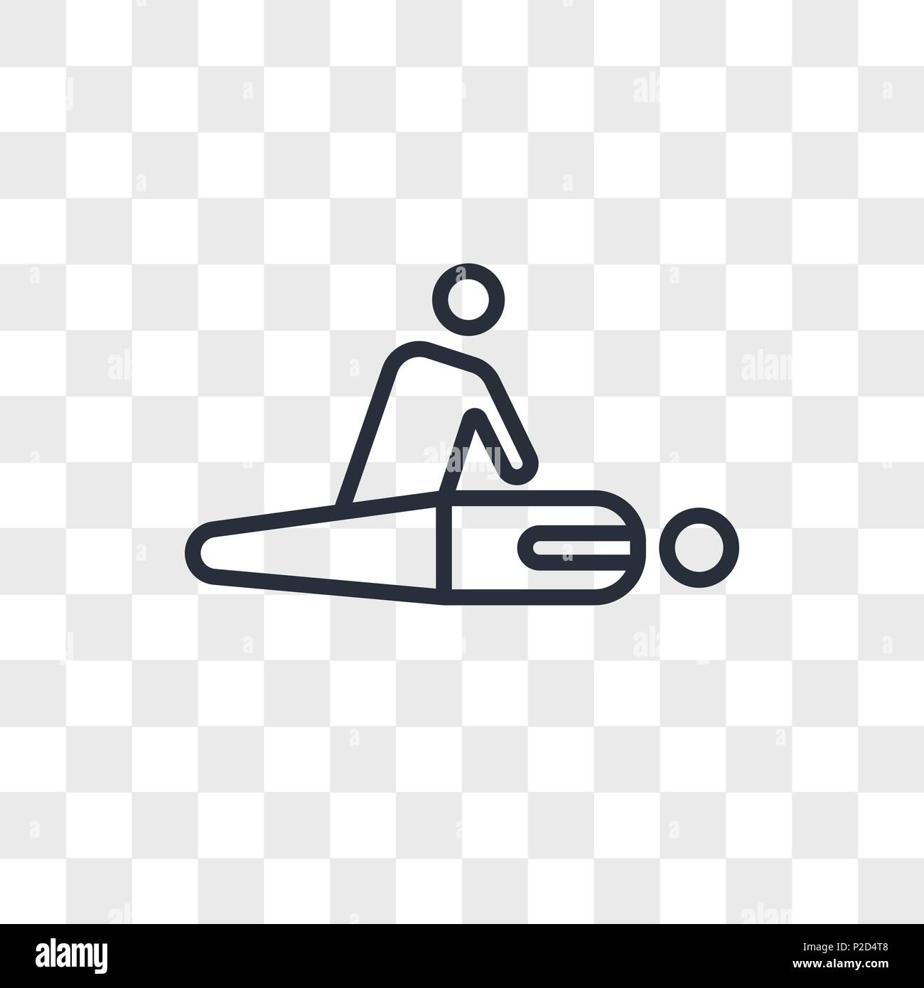 massage and spa vector icon isolated on transparent background, massage ...