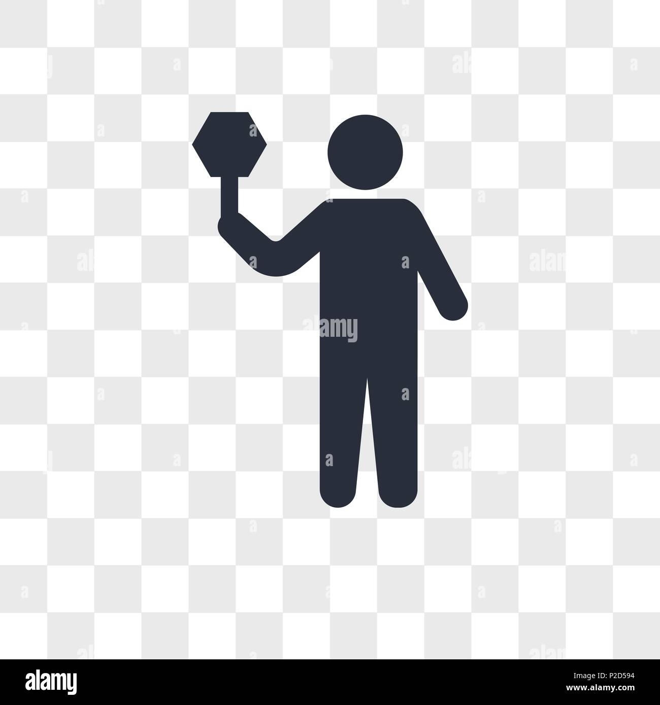 Traffic Guard vector icon isolated on transparent background, Traffic ...