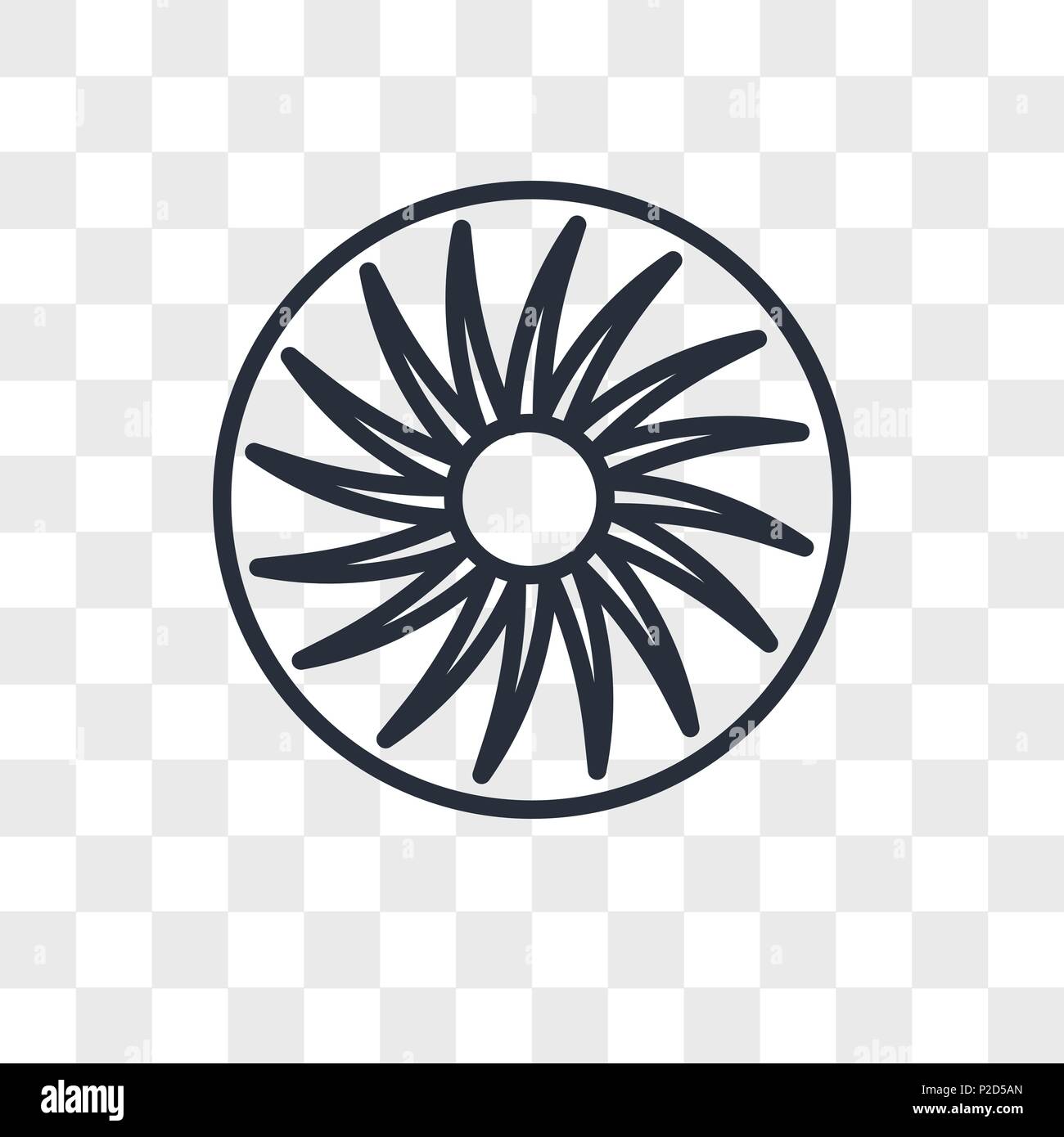 fan vector icon isolated on transparent background, fan logo concept ...