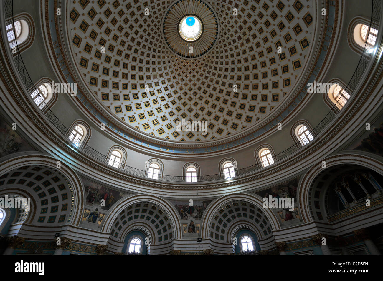 Interior view of the Parish Church of the Assumption, or Rotunda of Mosta, Malta Stock Photo - Alamy