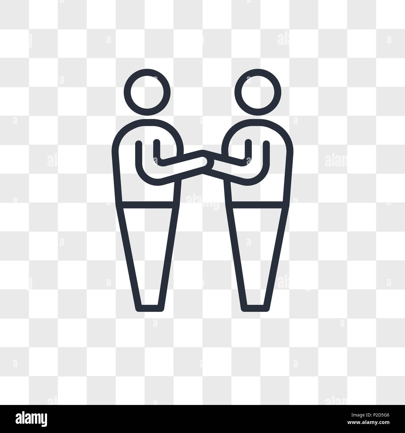 Friendship vector icon isolated on transparent background, Friendship ...