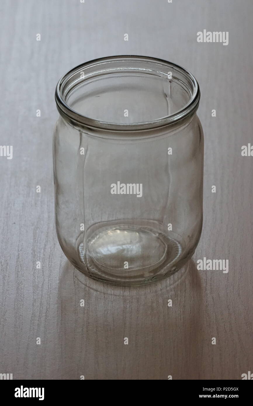 glass half-liter empty jar Stock Photo - Alamy