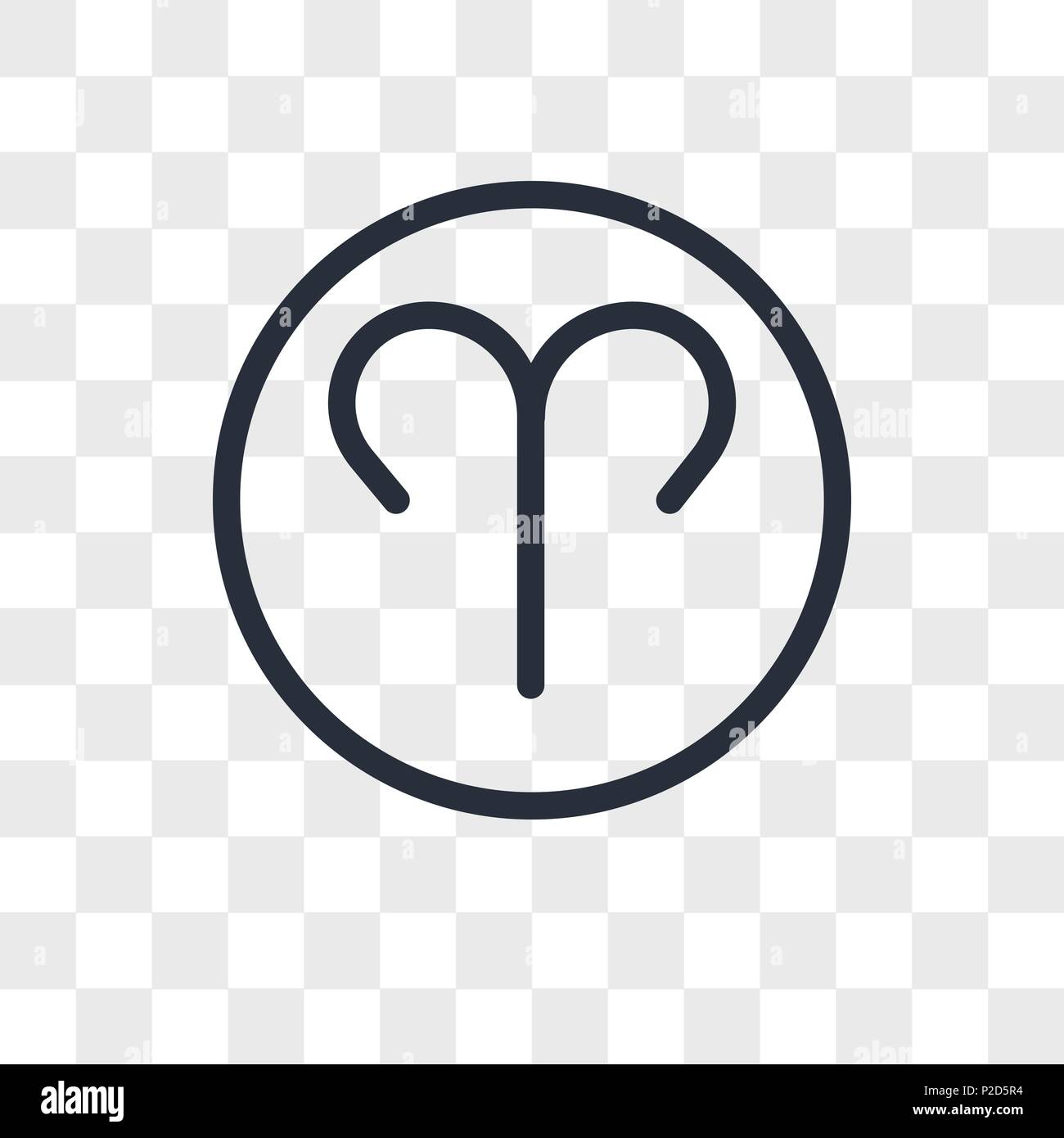 Aries vector icon isolated on transparent background, Aries logo ...