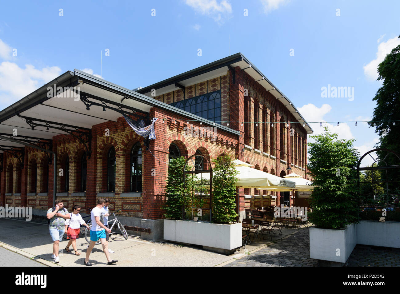 Augsburg: Kälberhalle, brewery Augsburger Brauhaus zum Hasen, beer ...