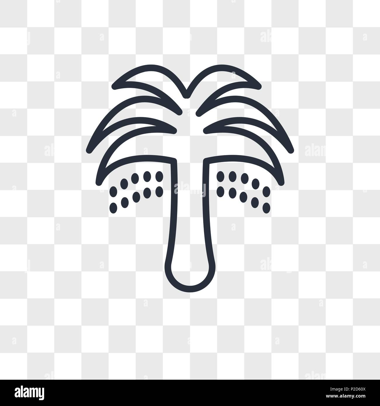 Palm Tree with Date vector icon isolated on transparent background ...