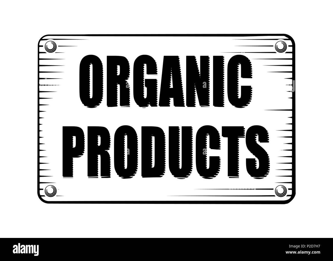 Organic Product engraving style label, shield, sign for your design ...