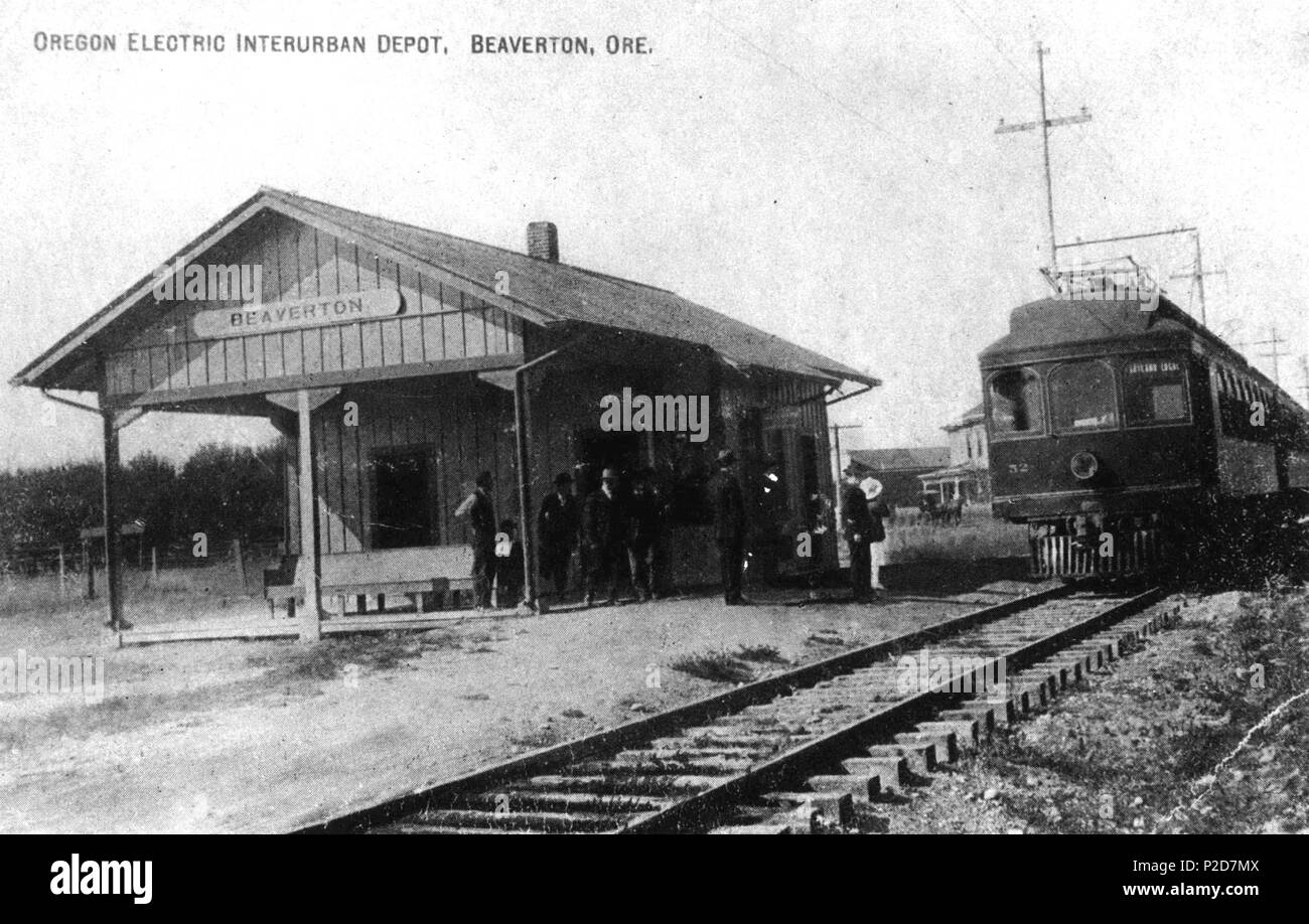 . English: Oregon Electric Railroad Depot, Beaverton, Oregon ...
