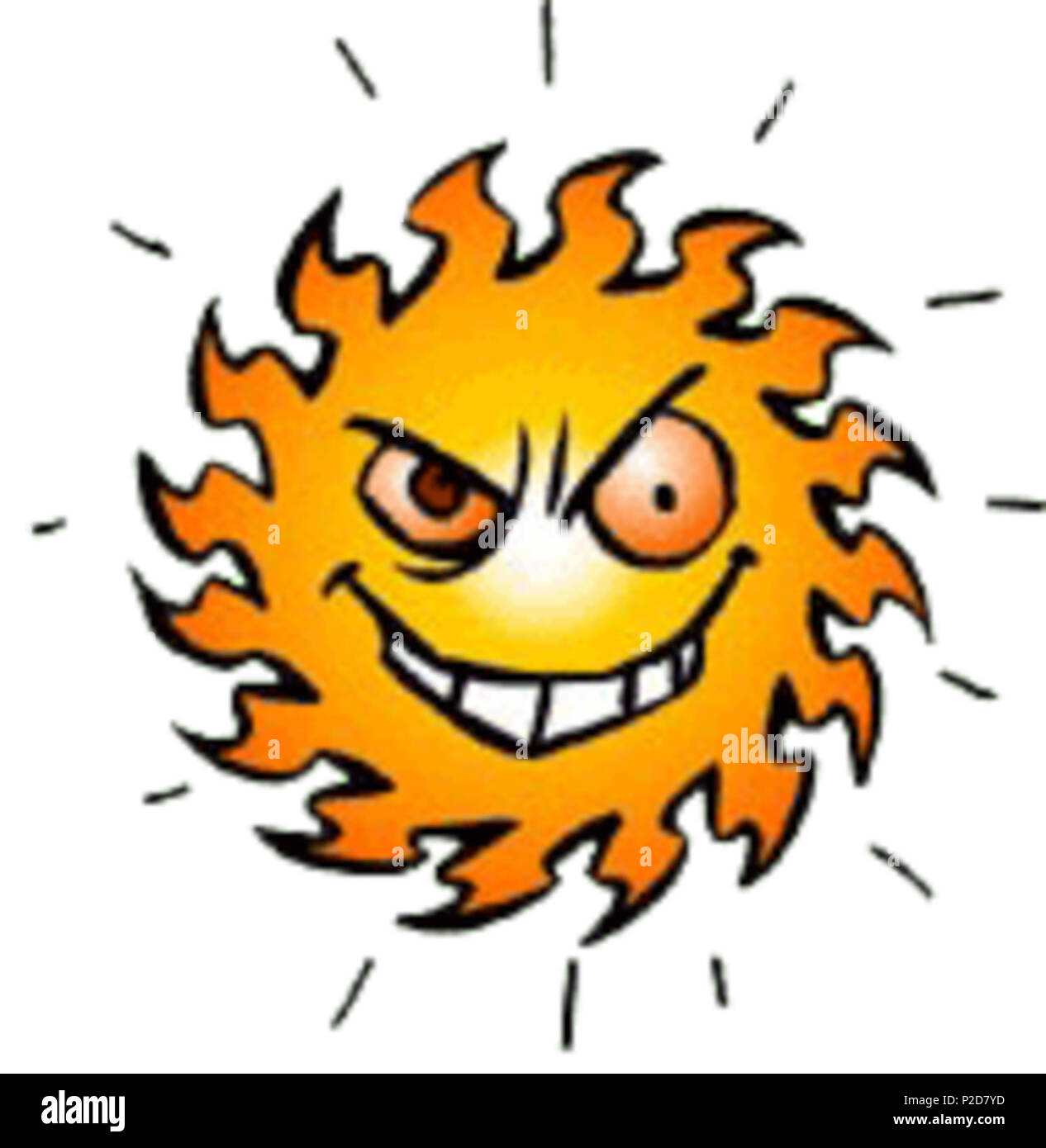 Angry sun Cut Out Stock Images & Pictures - Alamy
