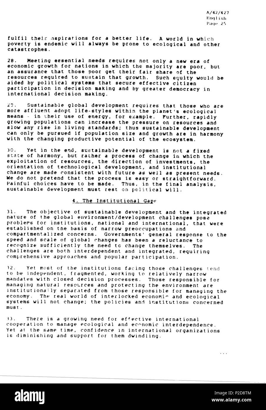 9 Brundtland en-024 Stock Photo - Alamy