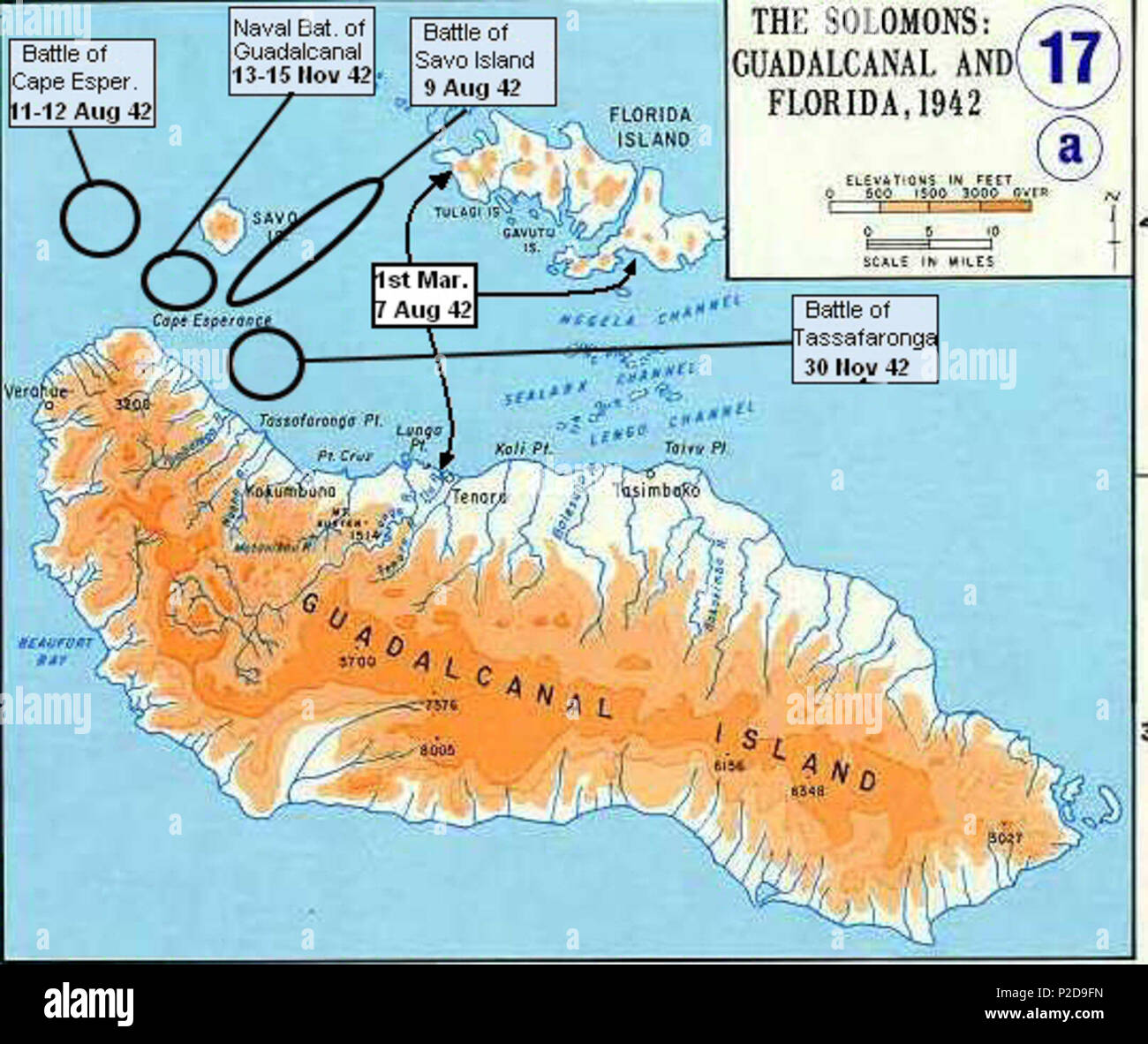 Map Of World War 2 Guadalcanal