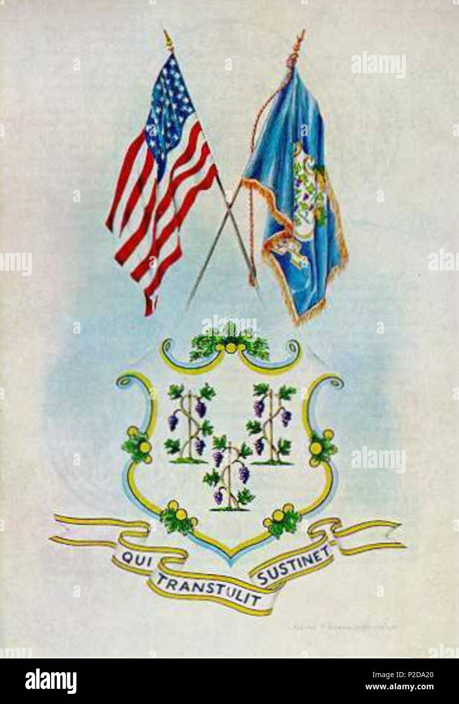 . English: This is an image of the Connecticut Coat of Arms . 1939. CT ...