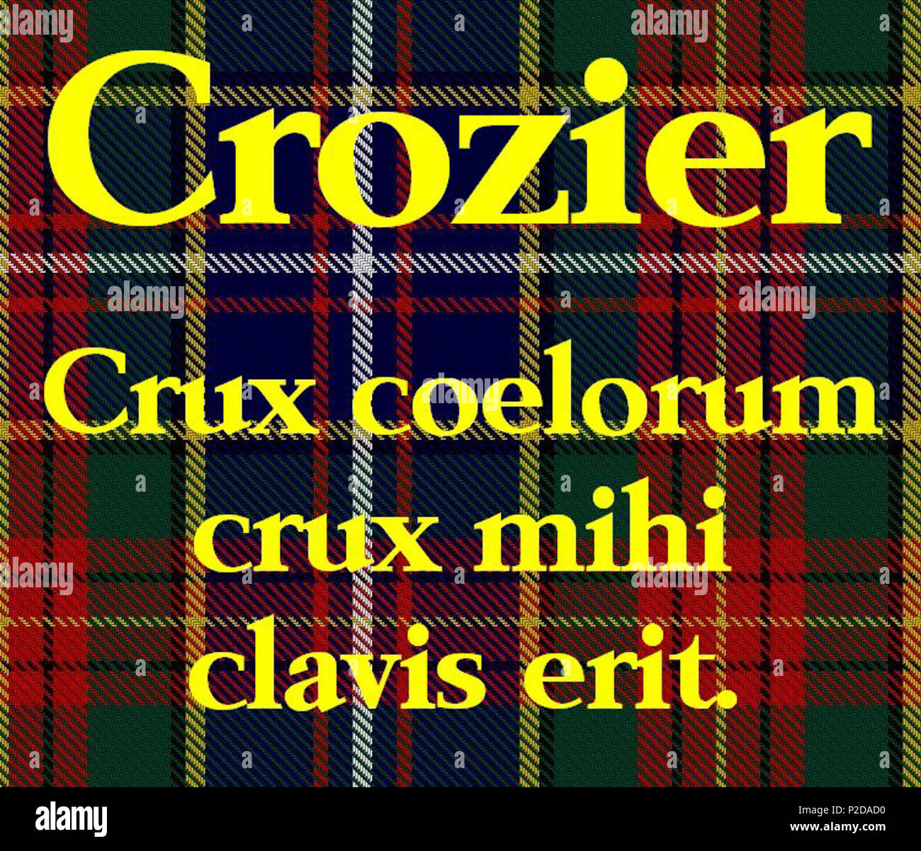 . English: The Scottish Register of Tartans for the 'Crozier/Crosser ...