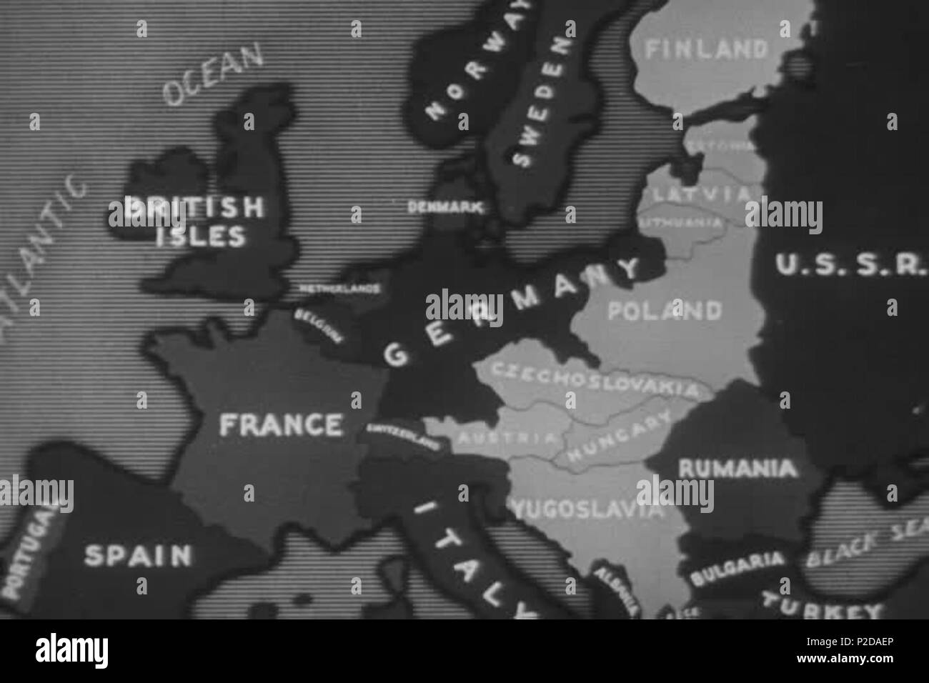 1940s map of europe hi-res stock photography and images - Alamy