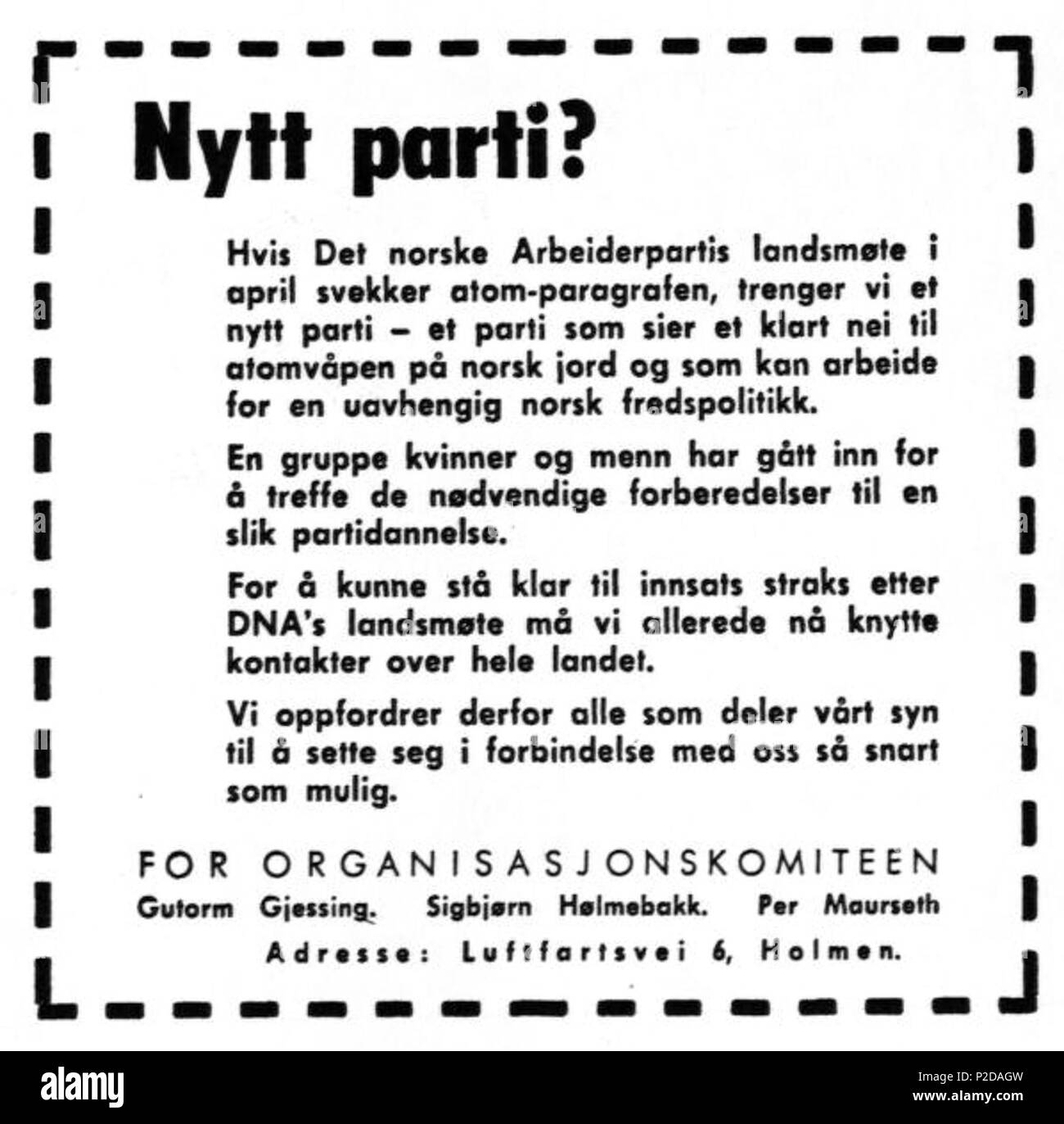 15 Dannelse av SF 02-02-1961 Stock Photo - Alamy