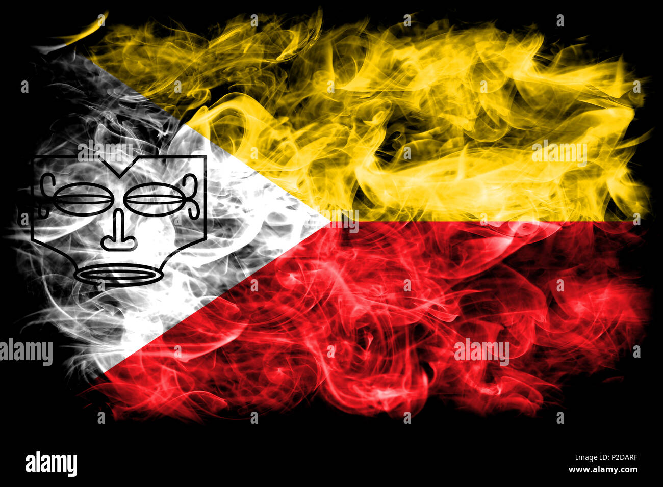 Marquesas Islands smoke flag, islands in French Polynesia Stock Photo ...