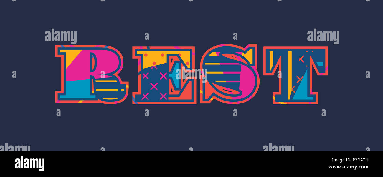 The word REST concept written in colorful abstract typography Stock ...
