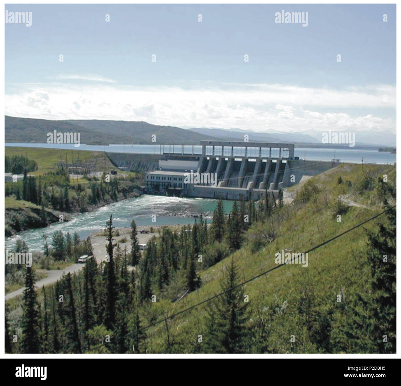 . English: The Ghost Dam and reservoir . December 2010. The Bow River ...