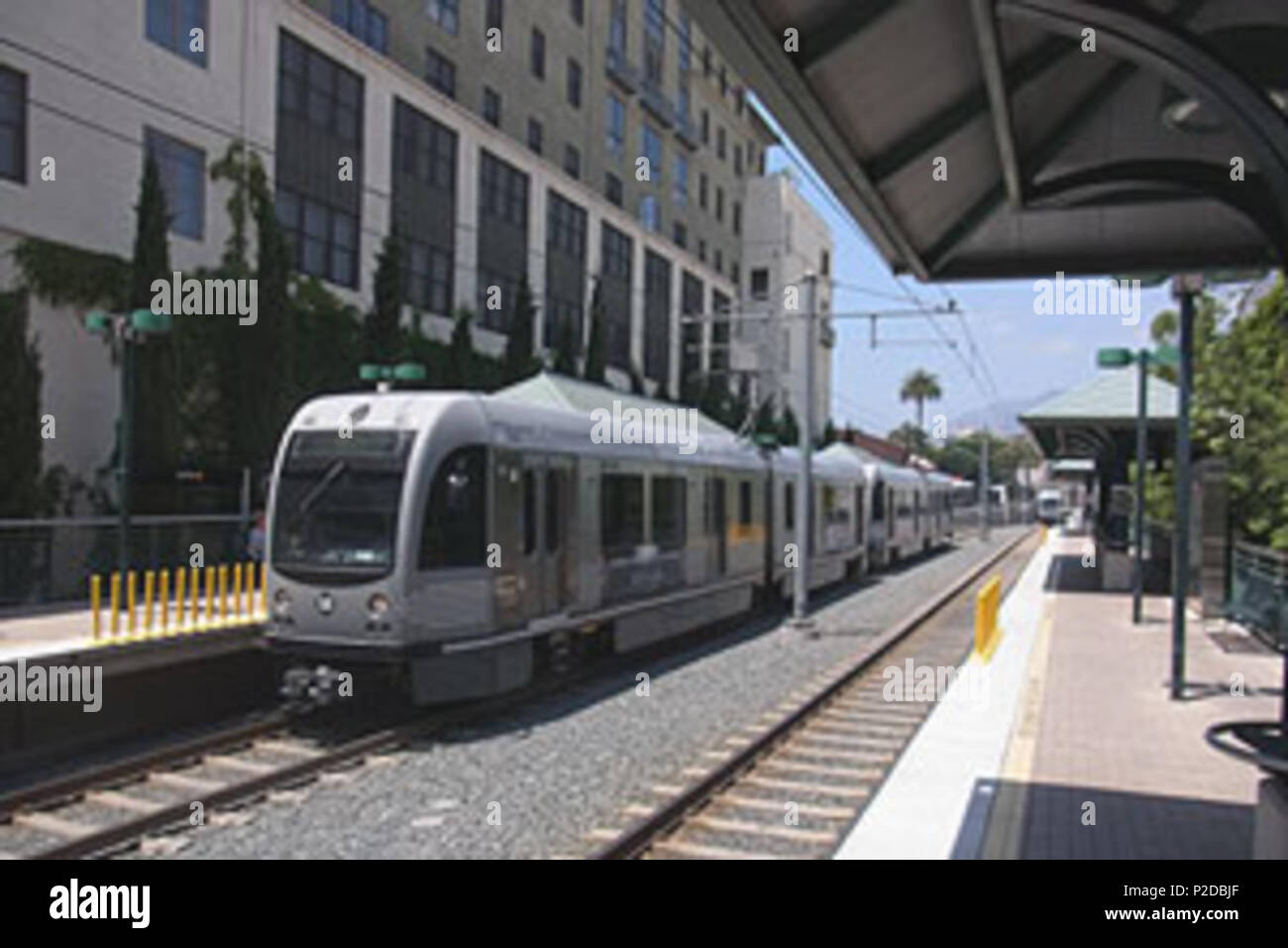 . English: Gold Line train at Del Mar station in July 2013 . Taken on ...