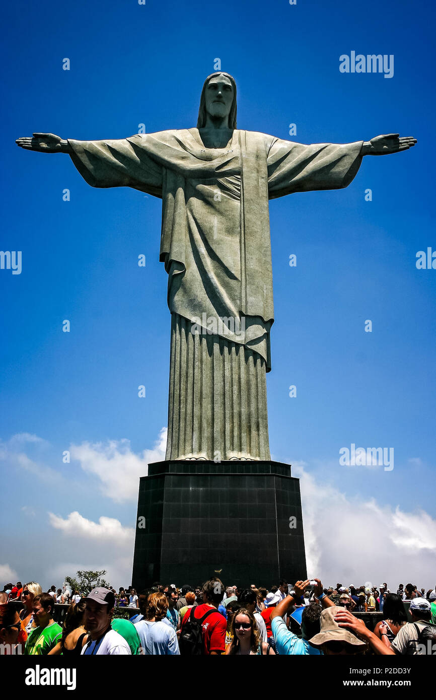Statue of Christ The Redeemer, Corcovado Mountain, Rio de Janeiro ...