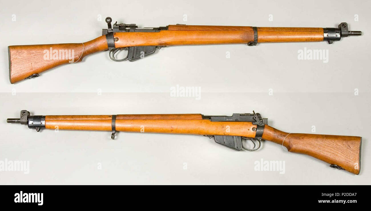 . English: Lee-Enfield No 4 Mk I rifle, made in 1943. Caliber .303 ...