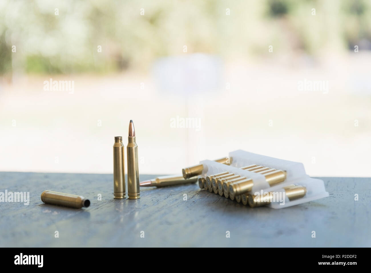 Bullet on table hi-res stock photography and images - Alamy