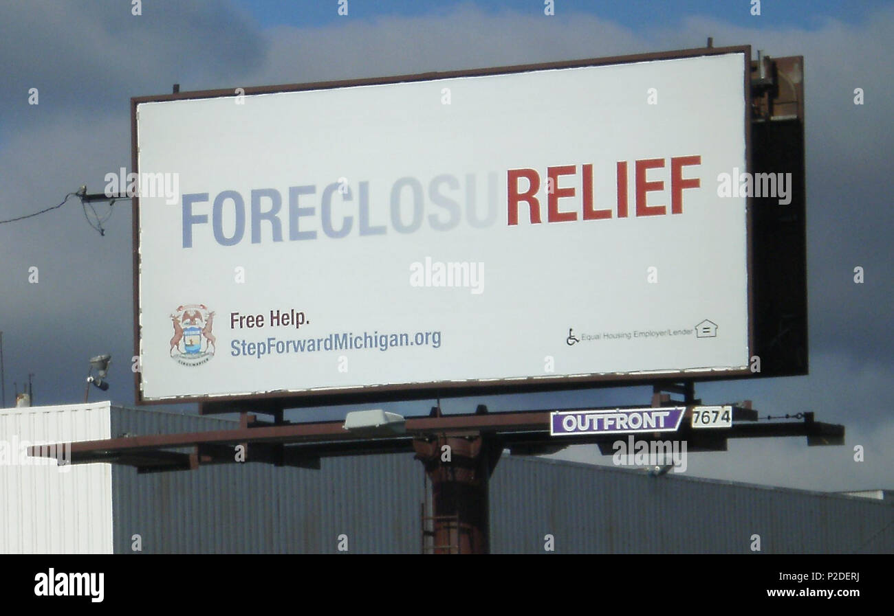 . English: An Outfront Media billboard with a State of Michigan public ...
