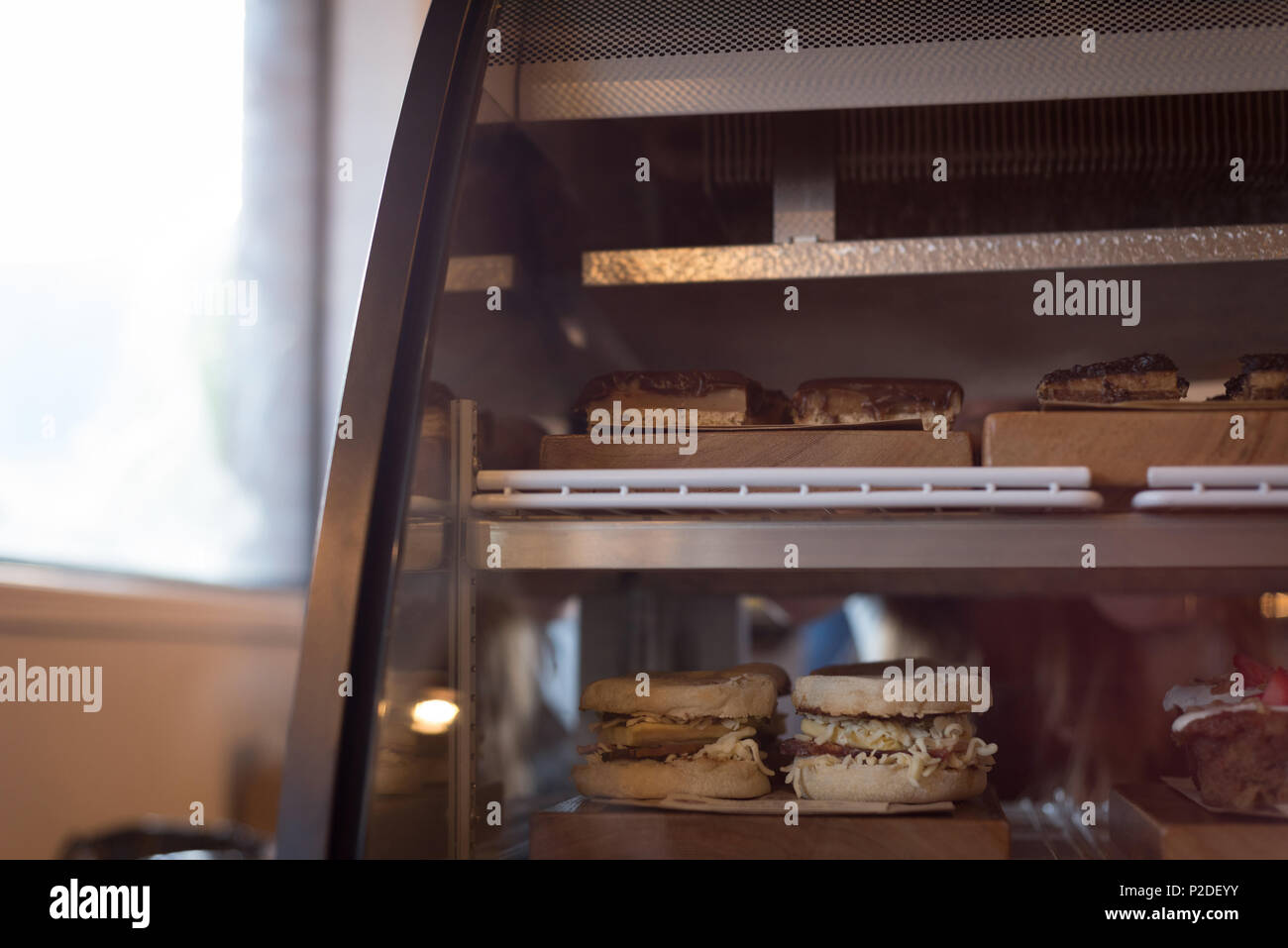 Food display counter cafe hi-res stock photography and images - Alamy
