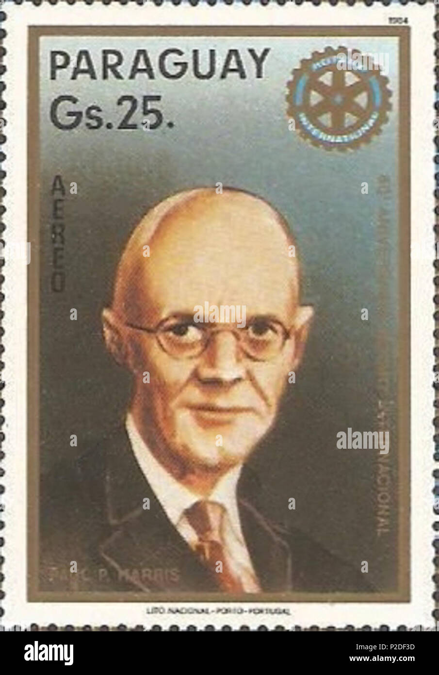 . Paul P. Harris . 1985. Unknown 40 Paul P. Harris 1985 Paraguay stamp ...