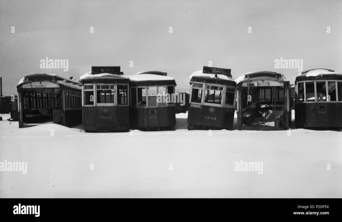 . Peter Witt streetcars abandoned on Mill Street Original caption: “ T ...