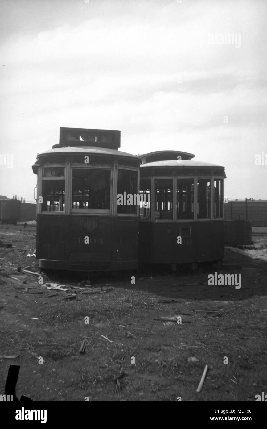 . Peter Witt streetcars abandoned on Mill Street Original caption ...