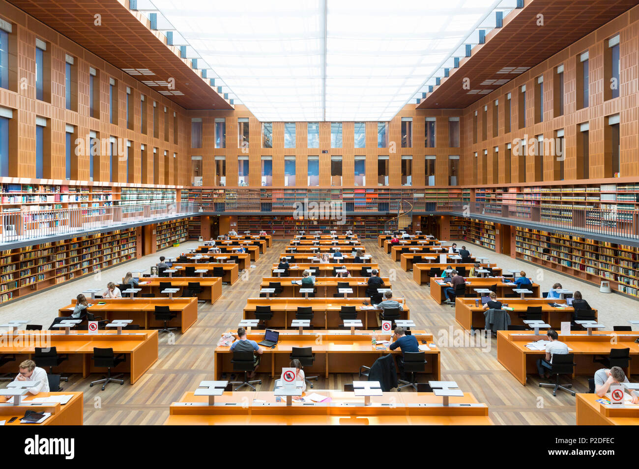 reading room in Saxon State University Library Dresden SLUB, academic ...