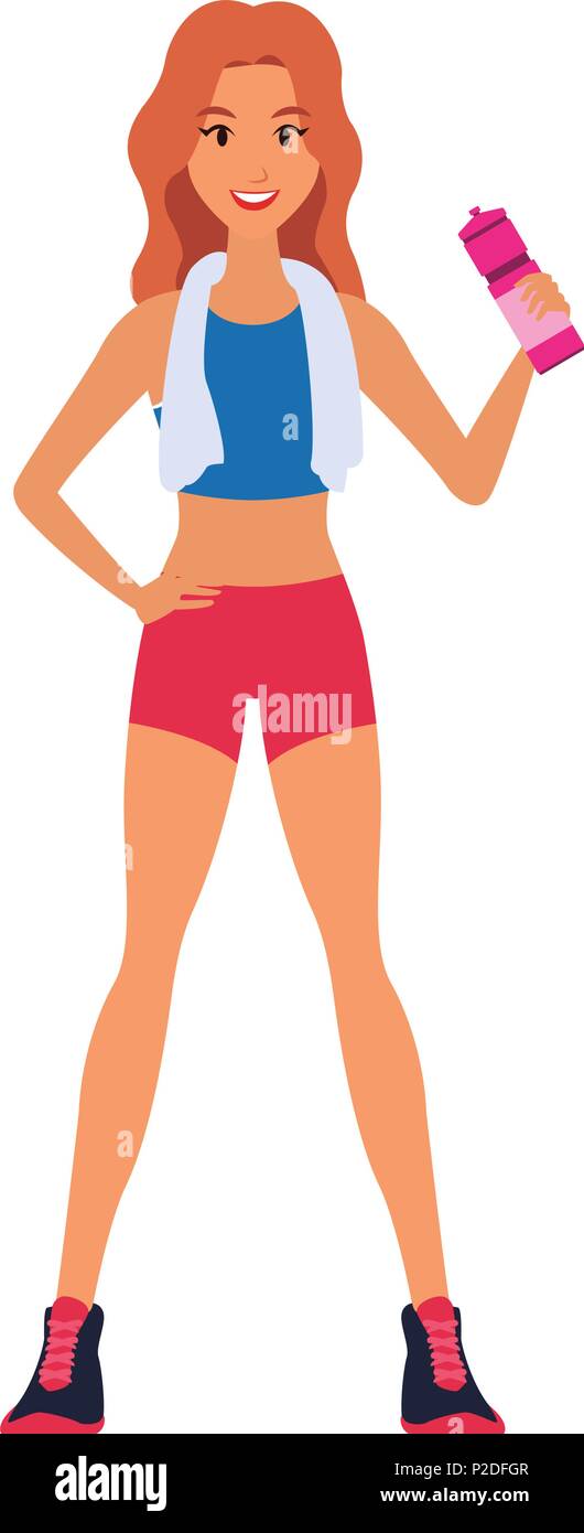 Fitness woman cartoon Stock Vector Image & Art - Alamy