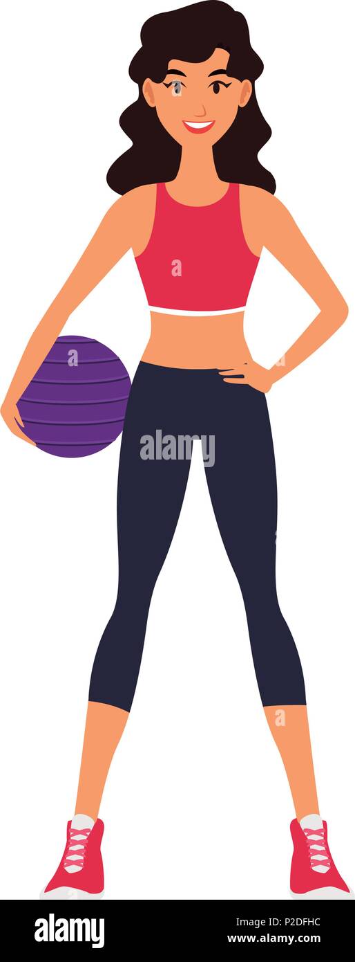 Fitness woman cartoon Stock Vector Image & Art - Alamy
