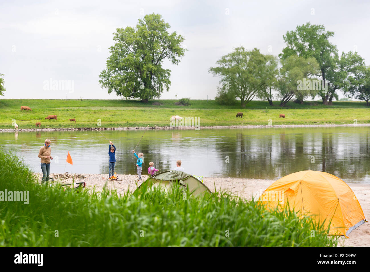 Camping by the river hi-res stock photography and images - Alamy