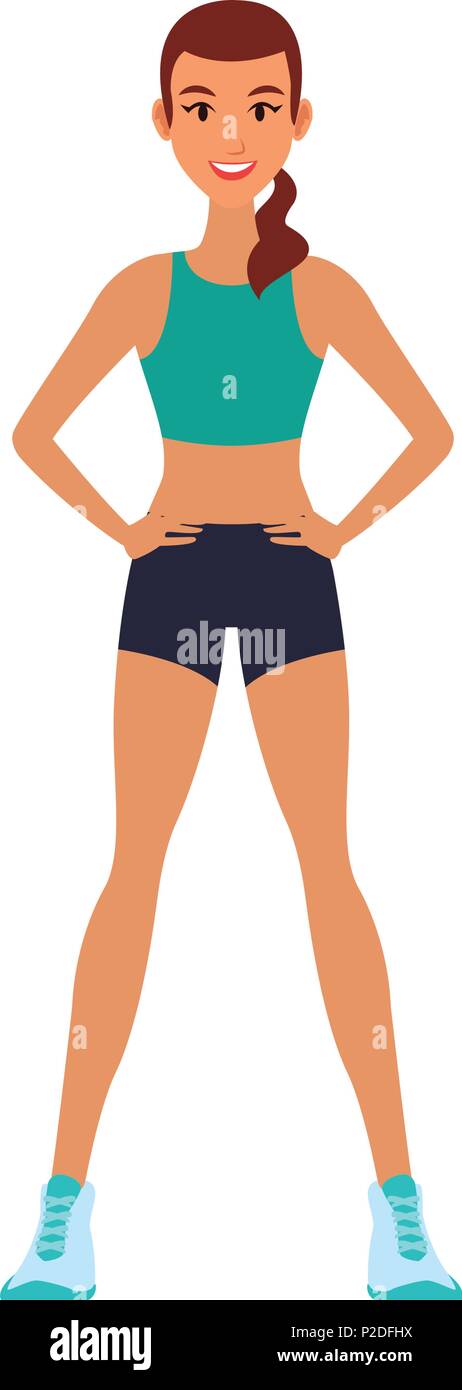 Fitness woman cartoon Stock Vector Image & Art - Alamy