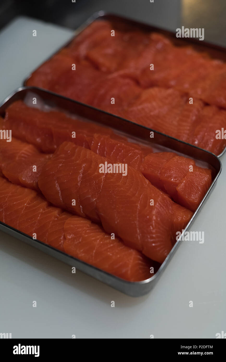 Tray and fish hi-res stock photography and images - Alamy