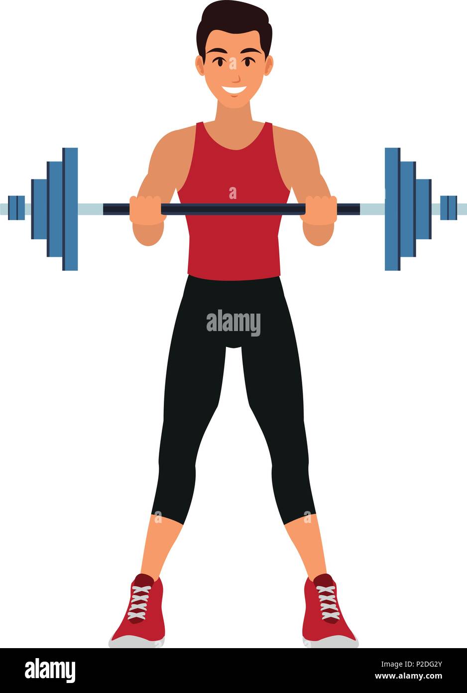 Fitness man lifting weights Stock Vector Image & Art - Alamy