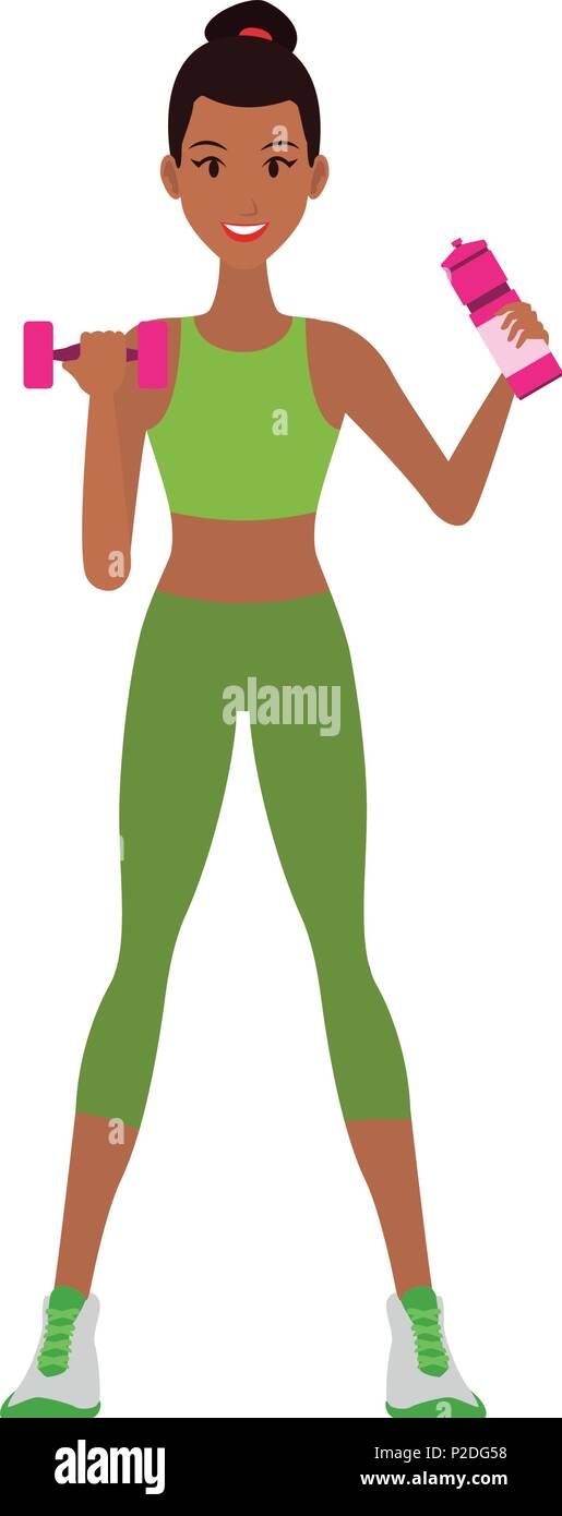 Fitness woman cartoon Stock Vector Image & Art - Alamy