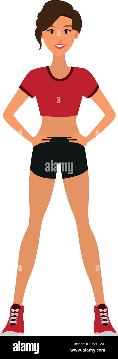 Fitness woman cartoon Stock Vector Image & Art - Alamy
