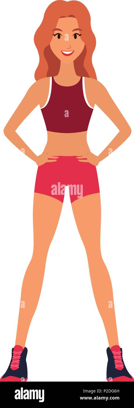 Fitness woman cartoon Stock Vector Image & Art - Alamy
