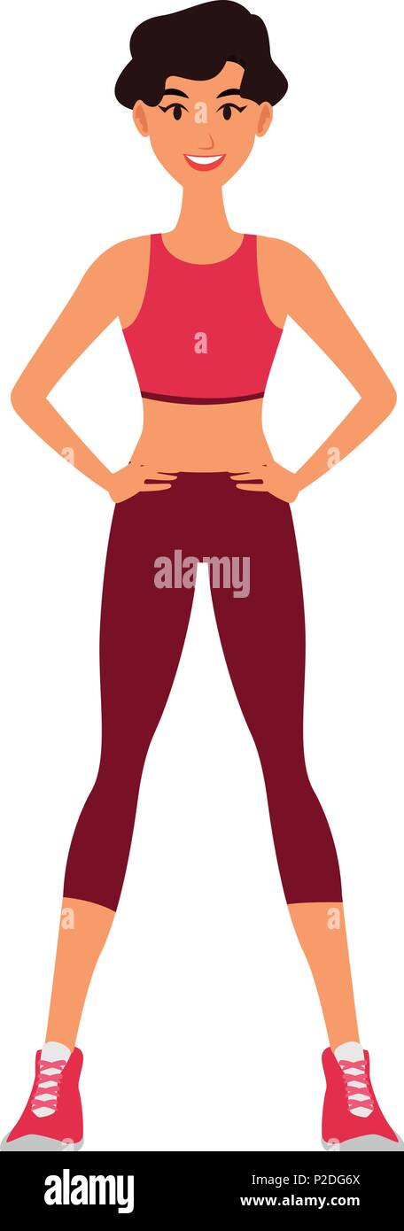 Fitness woman cartoon Stock Vector Image & Art - Alamy