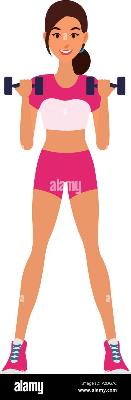 Fitness woman cartoon Stock Vector Image & Art - Alamy