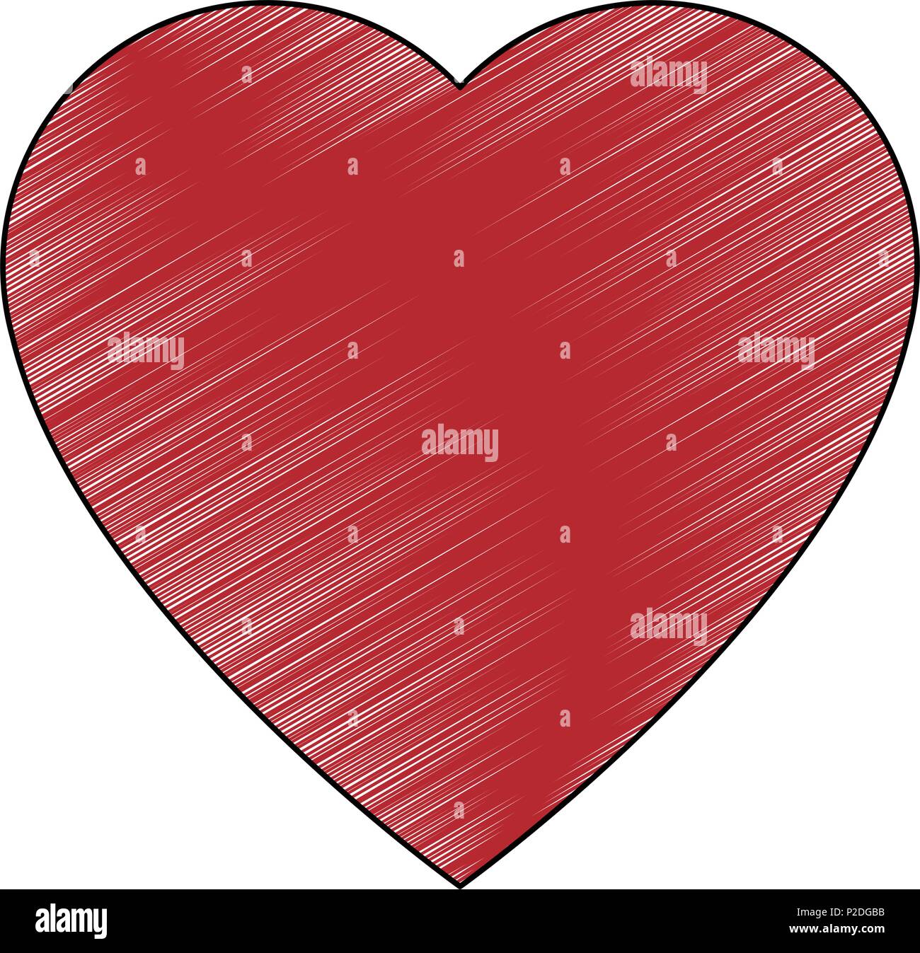 Heart symbol isolated scribble Stock Vector Image & Art - Alamy