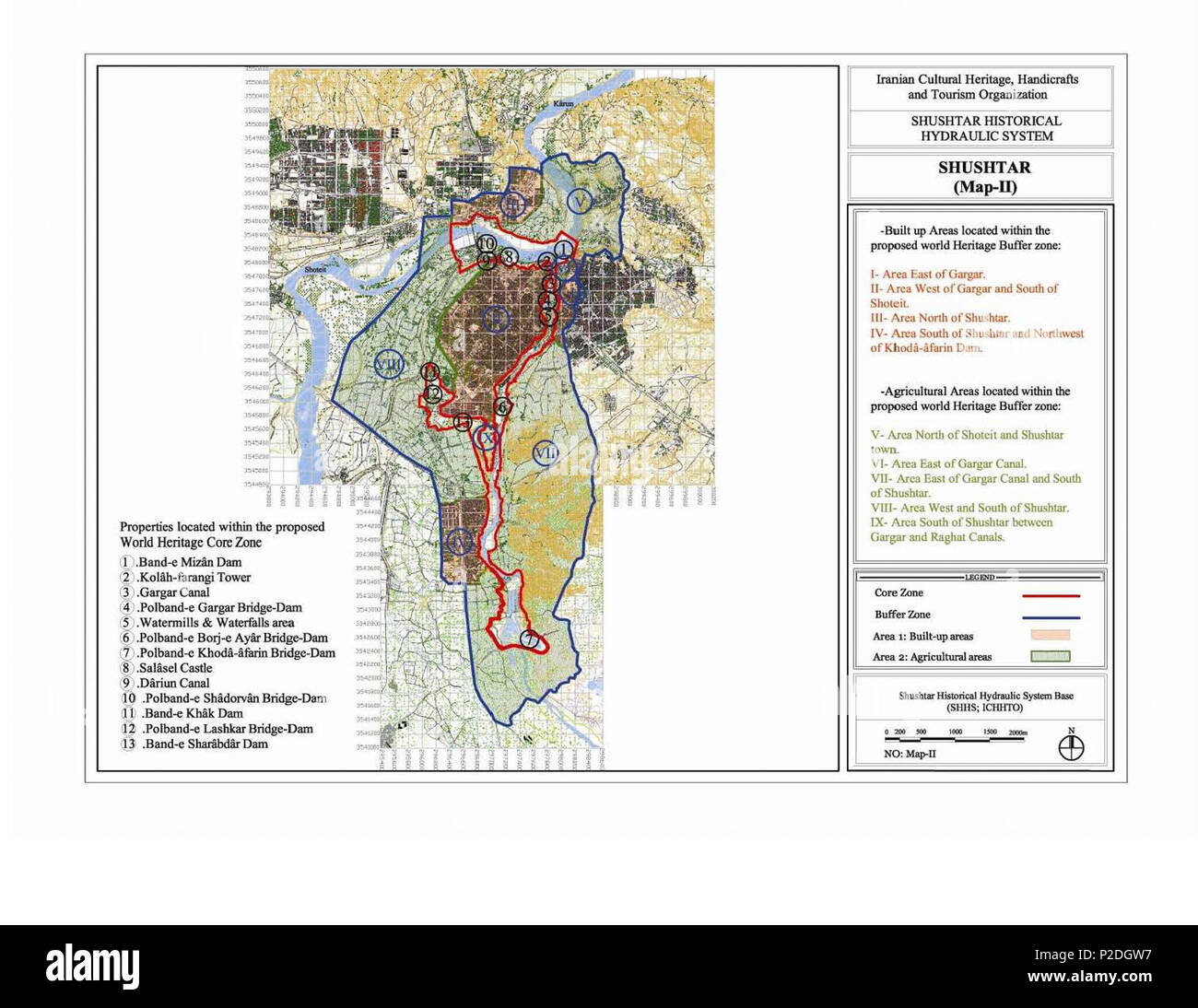 . English: UNESCO MAP of Shushtar . 2008. UNESCO 52 ShushtarMAP Stock ...