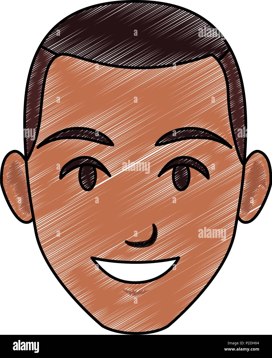 Young man afro portrait Stock Vector Images - Alamy