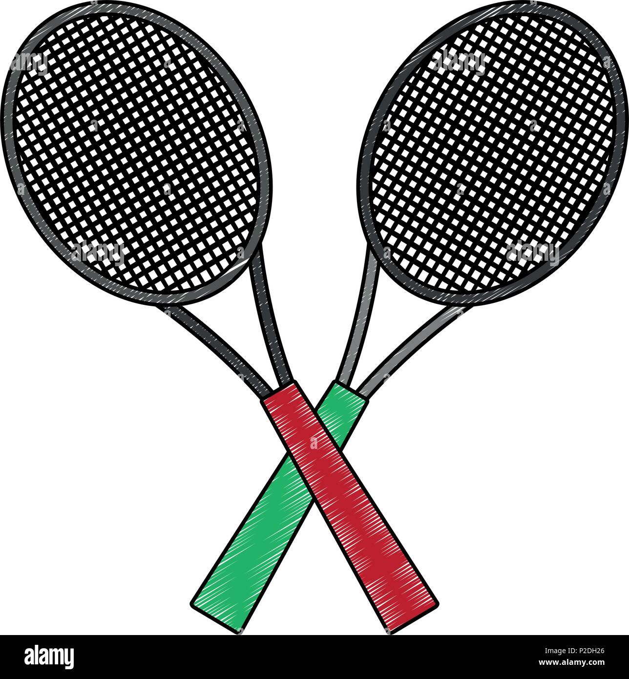 Crossed racket Stock Vector Images - Alamy