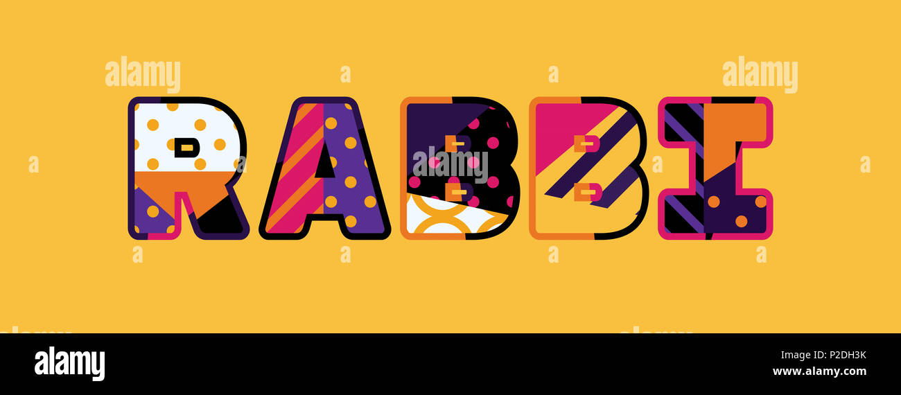 The word RABBI concept written in colorful abstract typography Stock ...