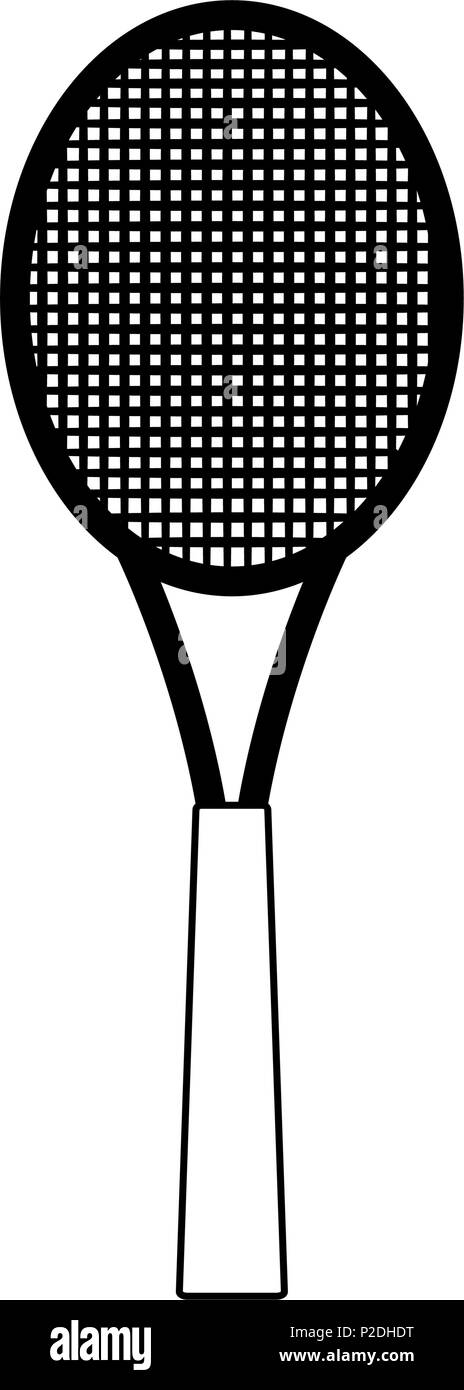 Tennis racket isolated in black and white Stock Vector Image & Art - Alamy