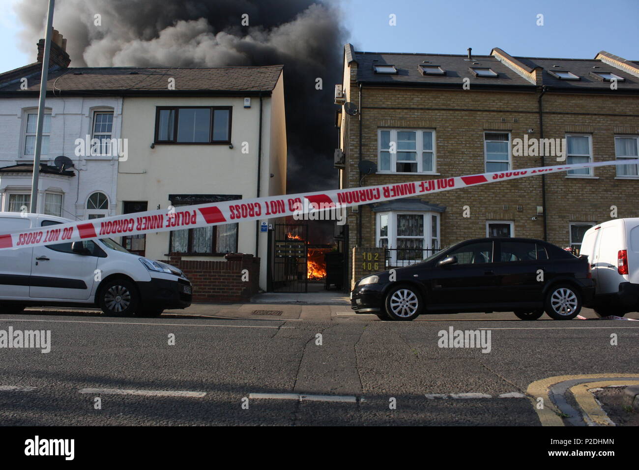 Police tape house hi-res stock photography and images - Alamy