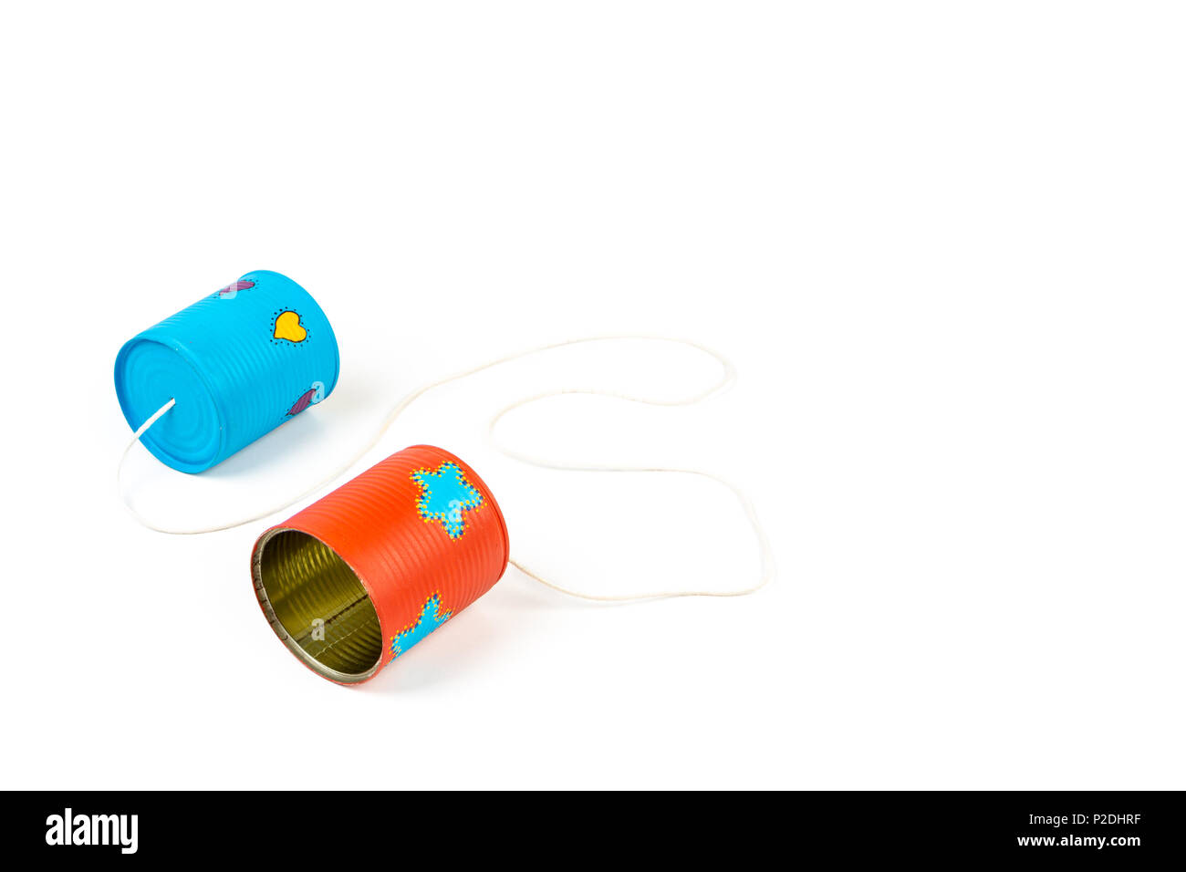 Tin can telephone vintage hi-res stock photography and images - Alamy